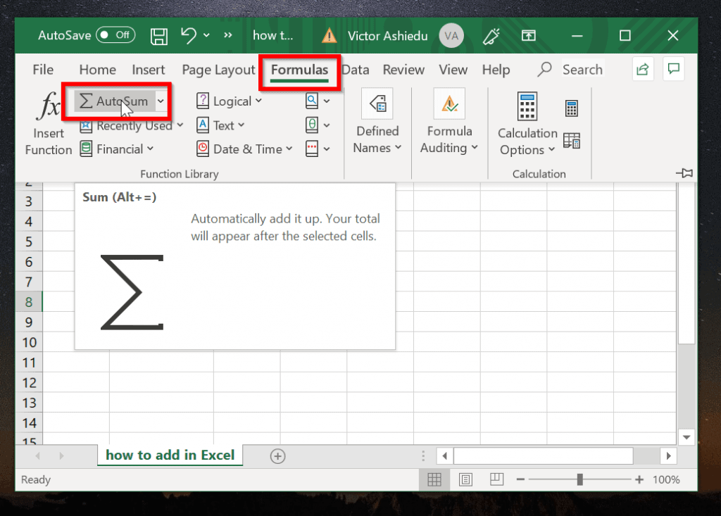How To Add In Excel Excel Sum With Examples Itechguides